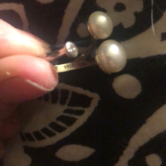 Dior | Jewelry | Christian Dior Silver Pearl Ring | Poshmark